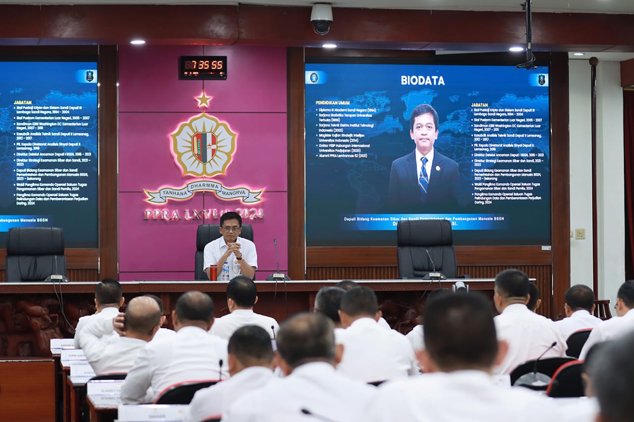 Berikan Kuliah Umum di P4N Lemhannas RI, Deputi III BSSN: Pentingnya ...